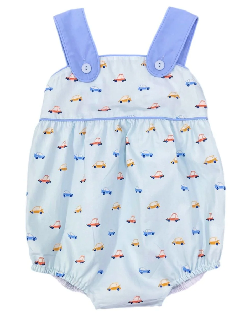 James & Lottie: Baby Boys Knit Ford Bubble - Blue Cars Print ...
